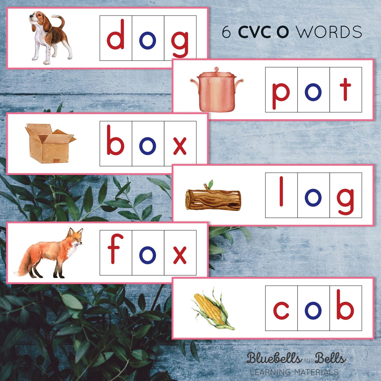 Montessori Printable Moveable Alphabet and CVC Word Matching Cards ...