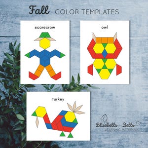Fall Pattern Blocks Templates. Preschool and Kindergarten Printable ...