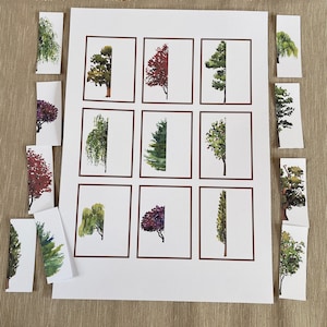 Toddler Puzzle Trees Halves Matching. Montessori Printable Busy Book ...