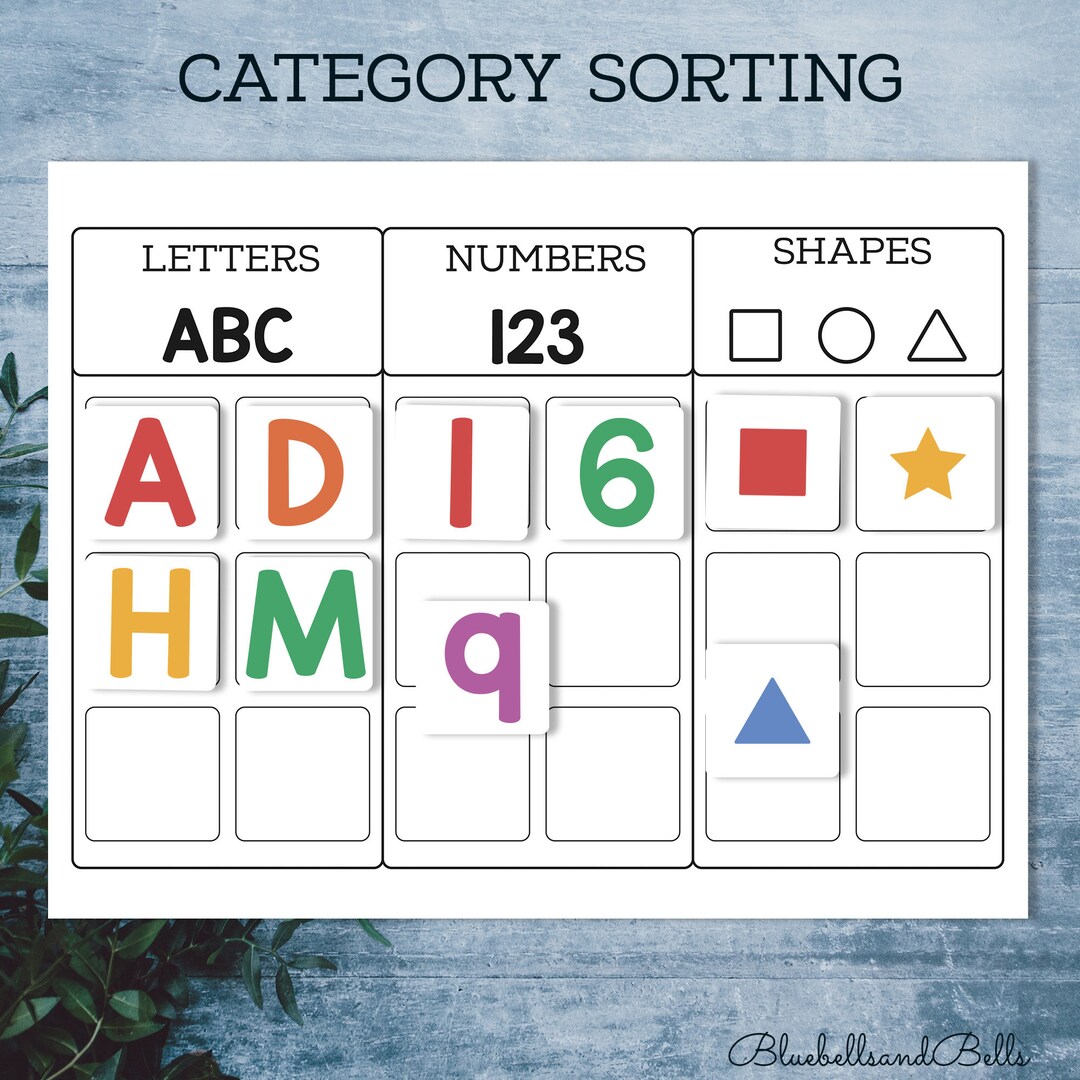 Sorting Preschool Activity. Toddler Matching Printable. - Etsy