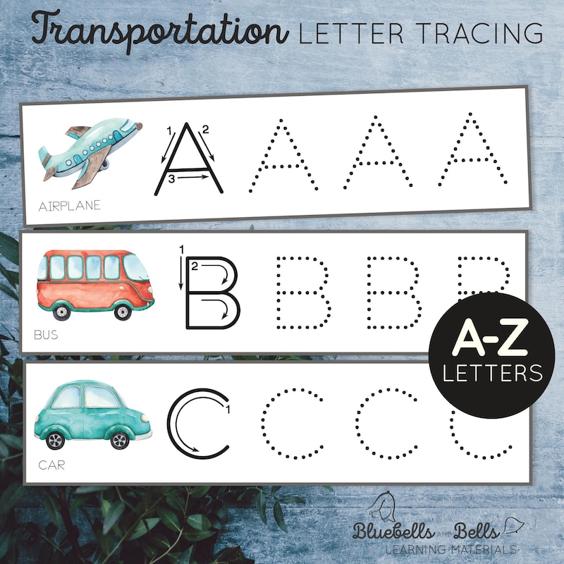 Transportation Alphabet - Etsy