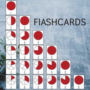 Fractions Preschool and Kindergarten Activities 1-6. Montessori 3-part ...