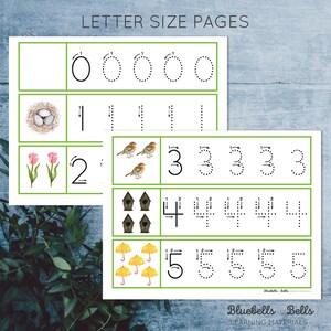 Spring Printable Number Tracing Strips. Spring Preschool and ...
