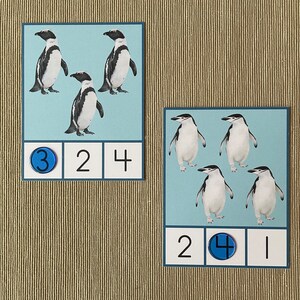 Penguin Count and Clip Cards 1-12. Preschool Winter Math Activity. - Etsy