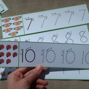 Spring Printable Number Tracing Strips. Spring Preschool and ...
