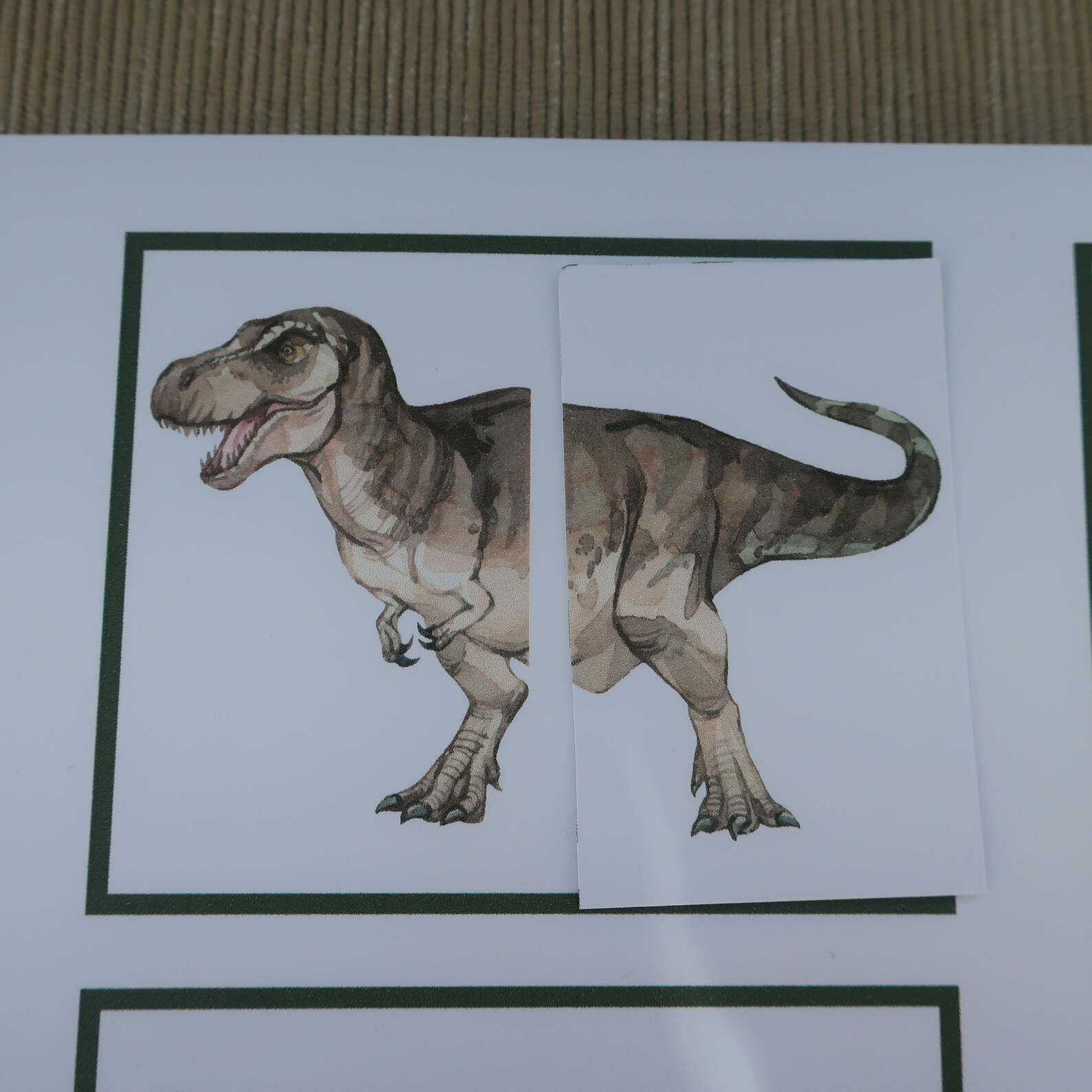 Dinosaur Puzzle Printable. Halves Matching Activity for - Etsy