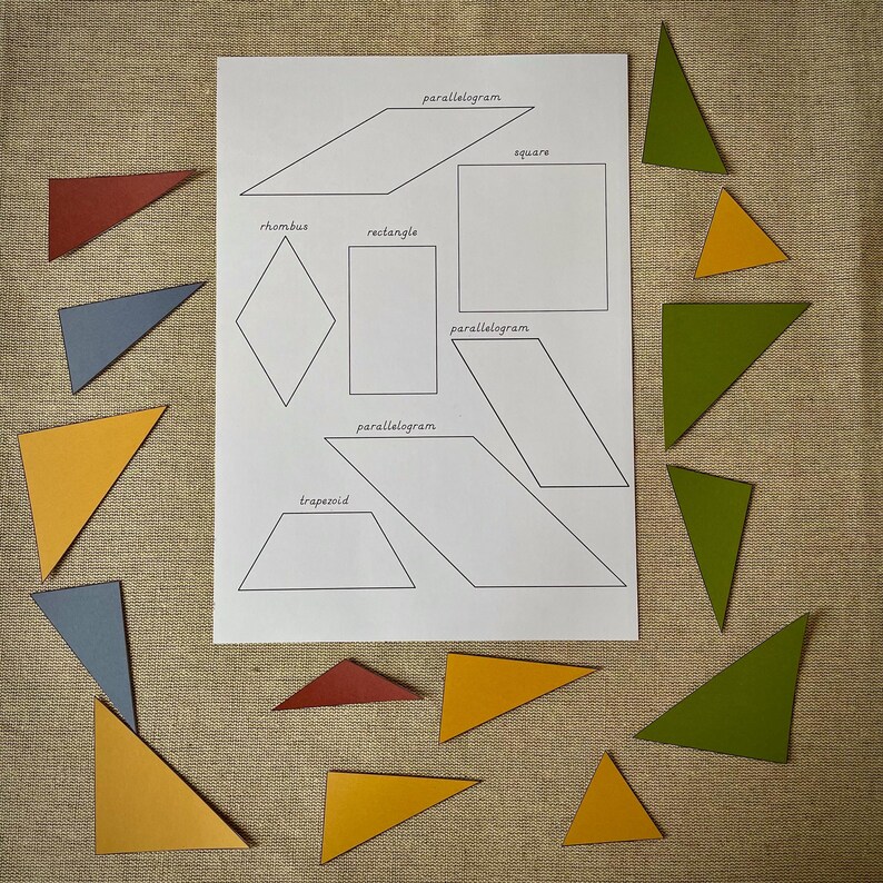 Montessori Constructive Triangles Set 1 Extension Printable Cut and ...