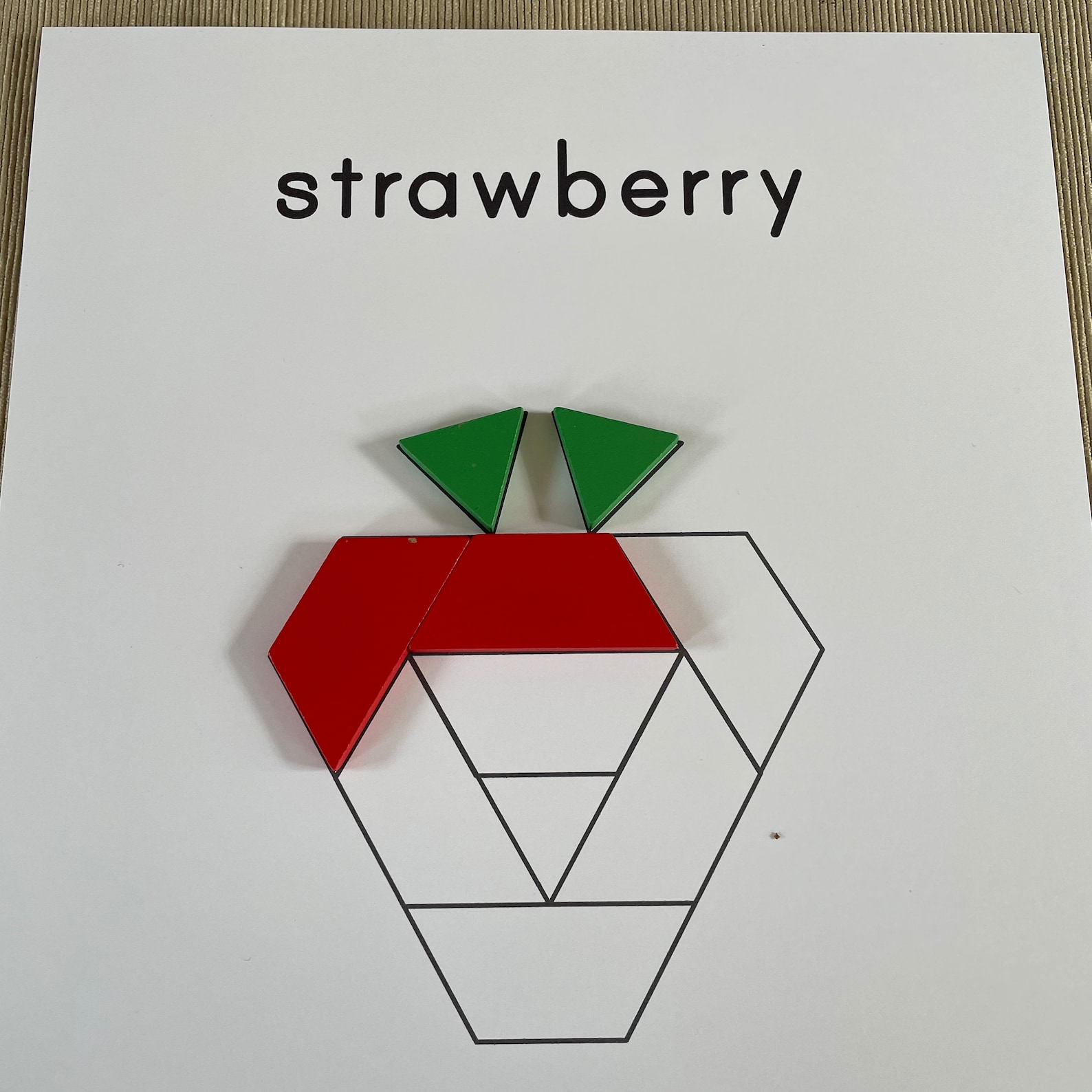 Fruits Pattern Blocks Templates. Toddler Shape Matching - Etsy