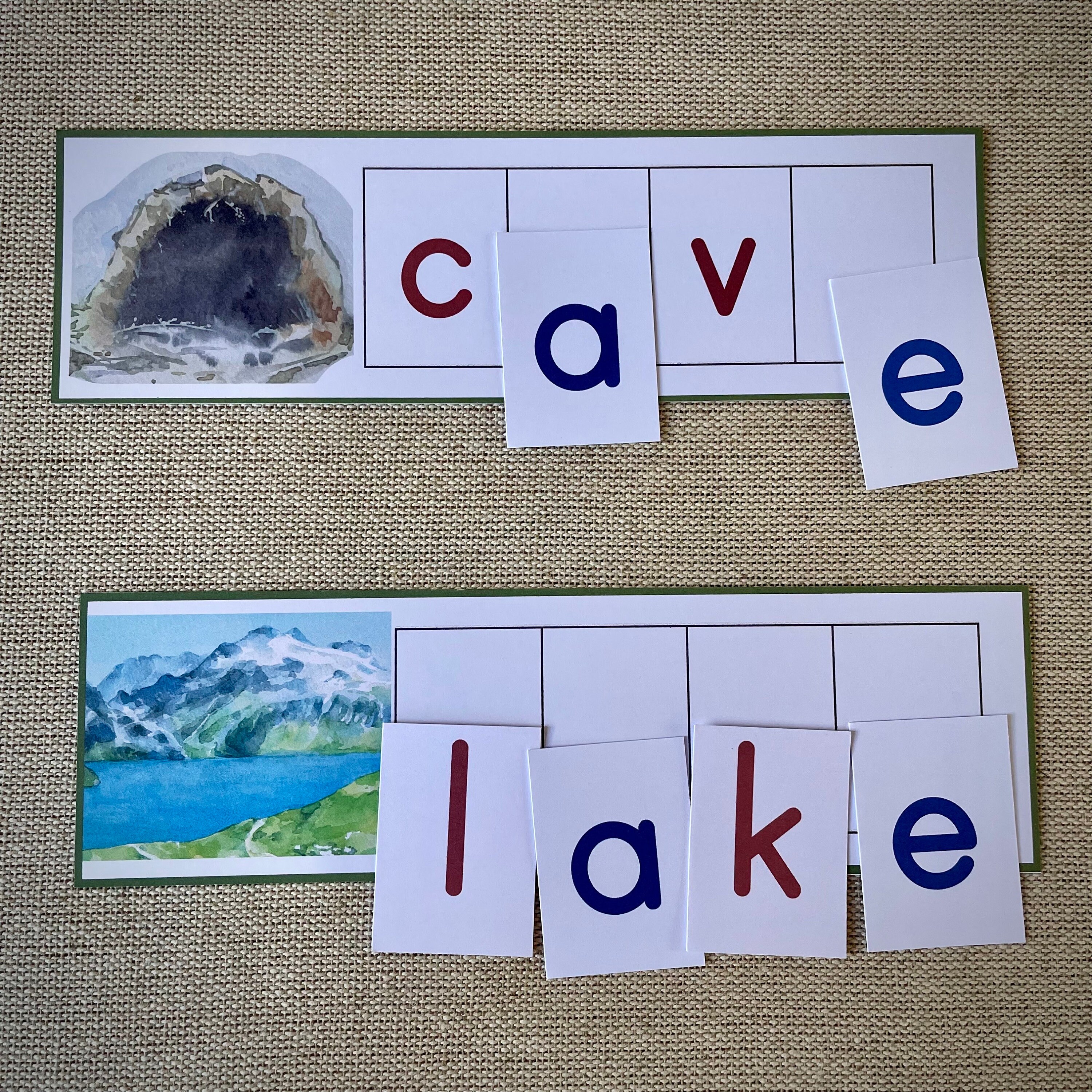 Montessori Moveable Alphabet Printable Cards for Letter Matching ...