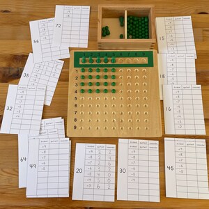 Montessori Division Board Printable Charts, Booklets, Worksheets ...