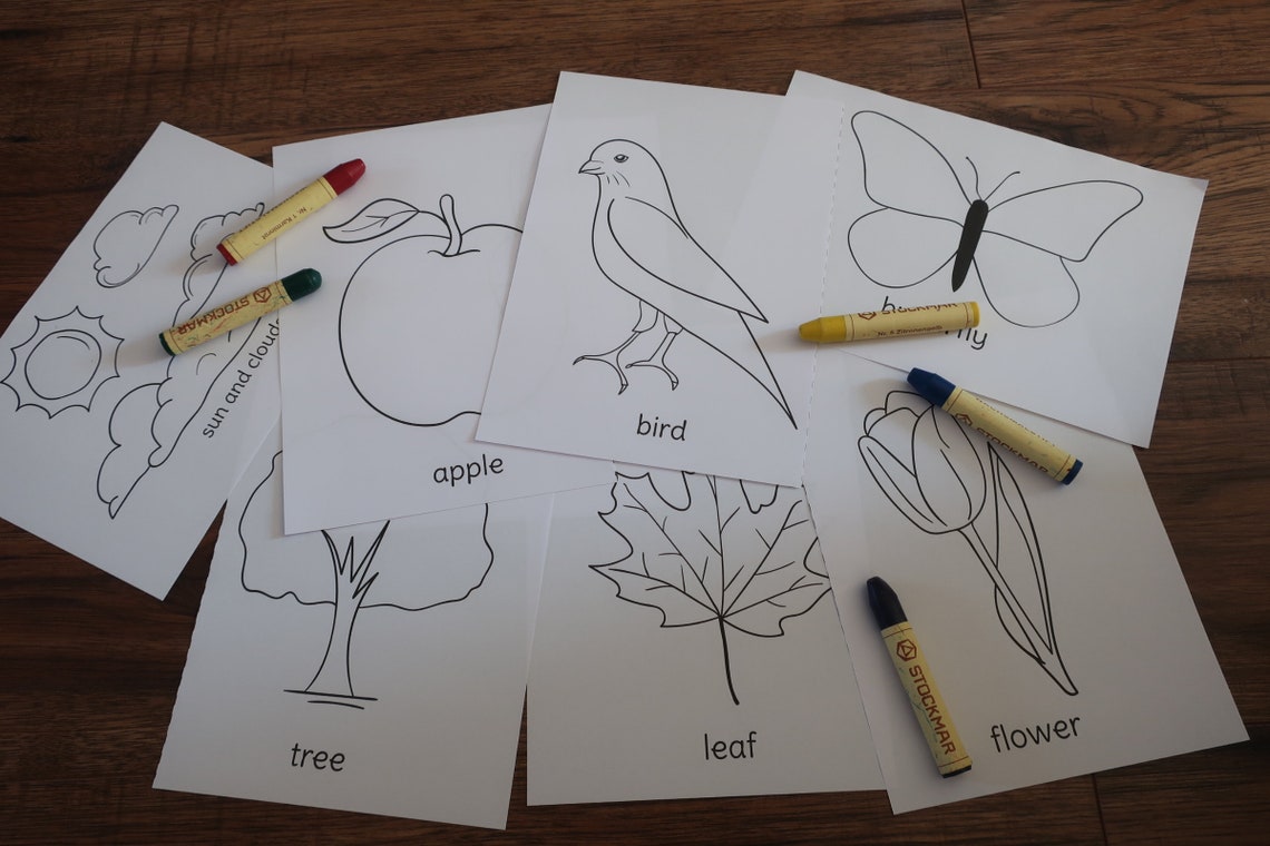 Kids Coloring Pages. Toddler Printable Busy Book. Preschool | Etsy