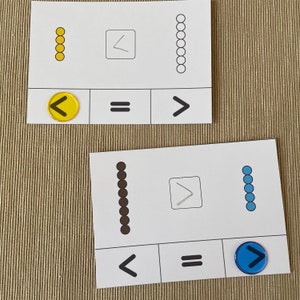 Montessori Bead Bar Comparing Numbers to Ten. More Than, Less Than ...