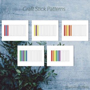 Craft Stick Patterns. Preschool Shape Matching Game. Montessori ...