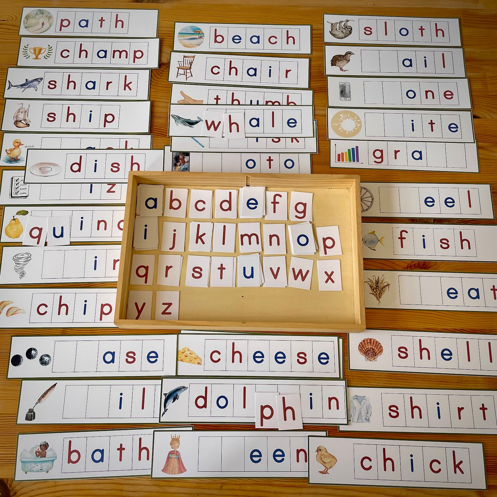 Montessori Moveable Alphabet Digraph Cards. Phonics Printable Activity ...