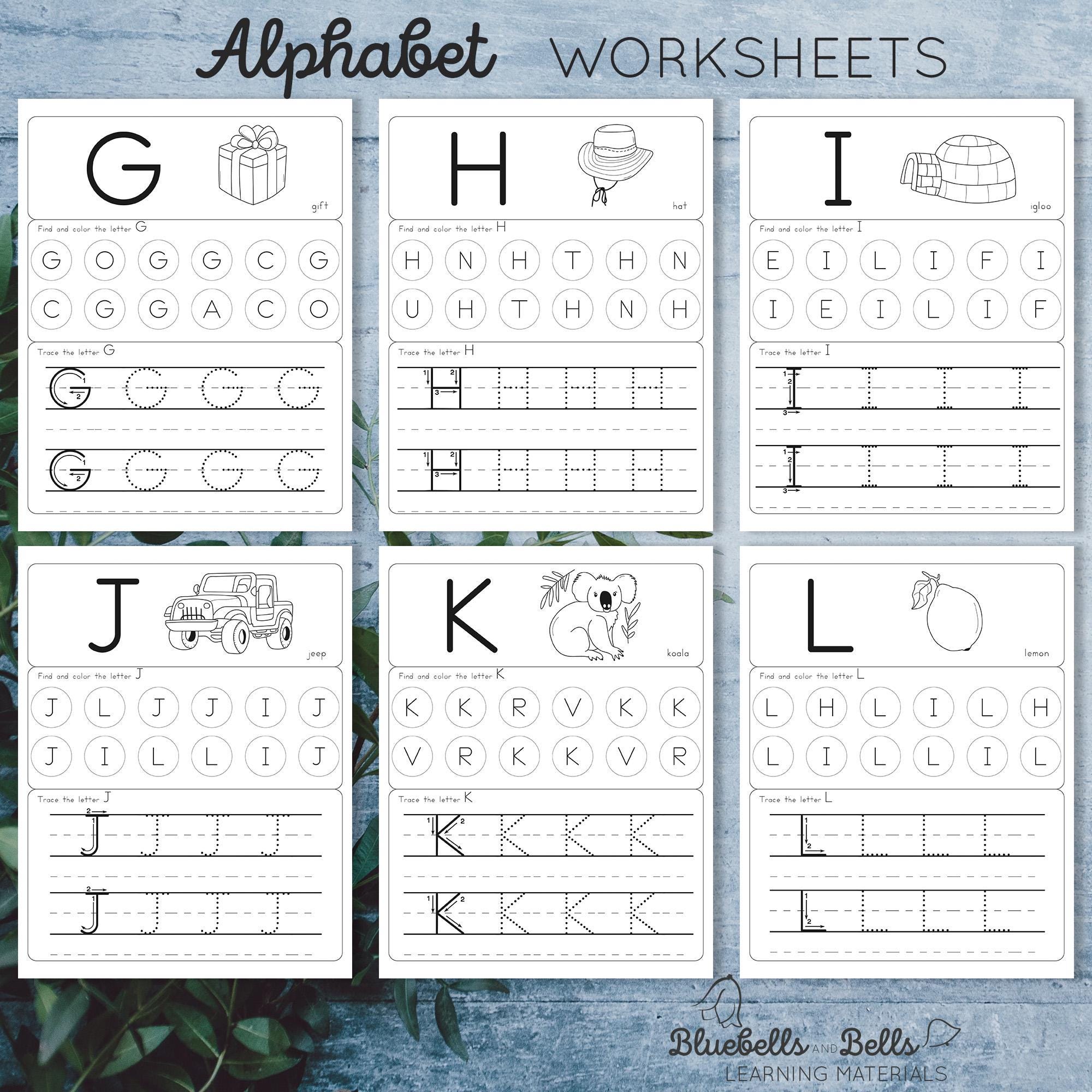 Alphabet Worksheets. Letter Tracing, Dab the Letter, Phonics Coloring ...