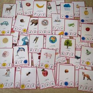 Phonics Preschool Printable. Montessori Initial Sound Clip Cards ...
