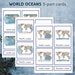 Oceans of the World 3 Part Cards. Montessori Geography Printable ...