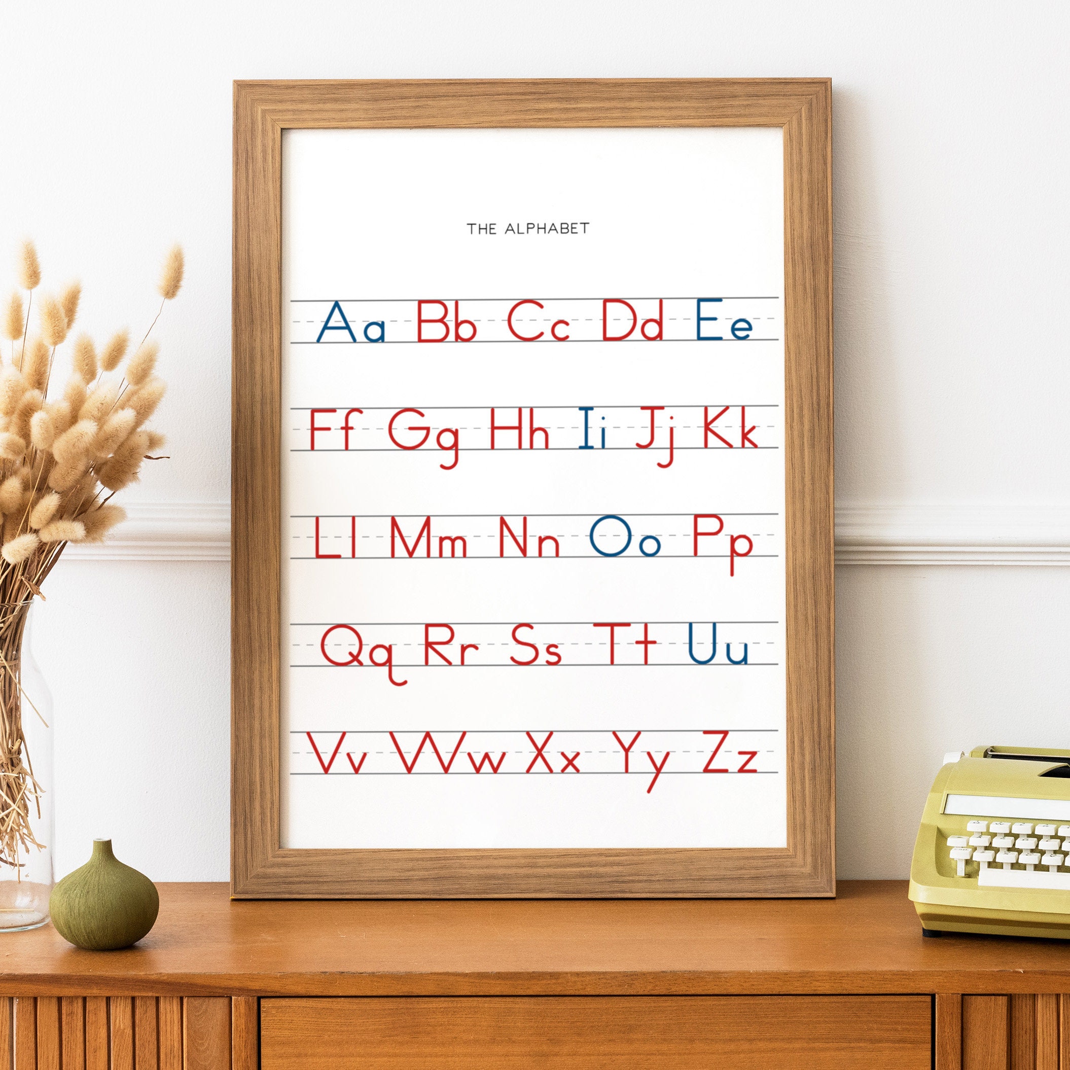 Montessori Alphabet Poster Lined. - Etsy