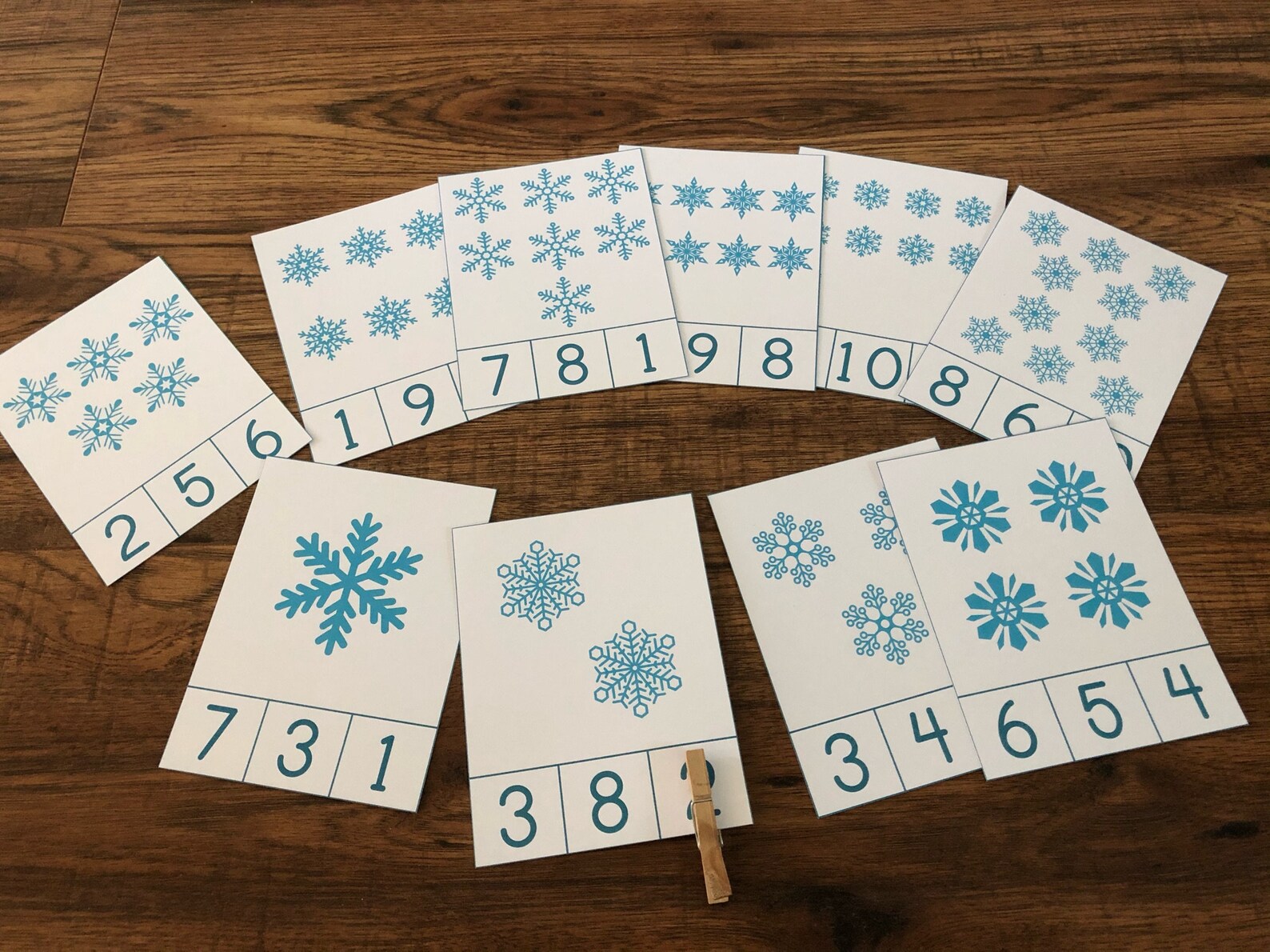 Snowflake Preschool Activities. Montessori Winter Printable. | Etsy