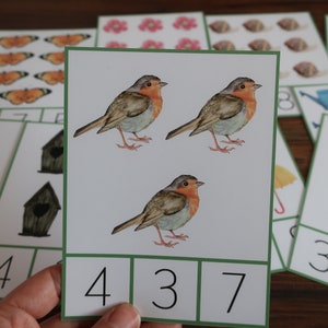 Spring Count and Clip Cards 1-10. Montessori Preschool Math Printable ...