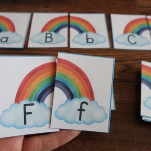 Rainbow Letter Matching Printable Puzzles. Montessori Spring Preschool ...