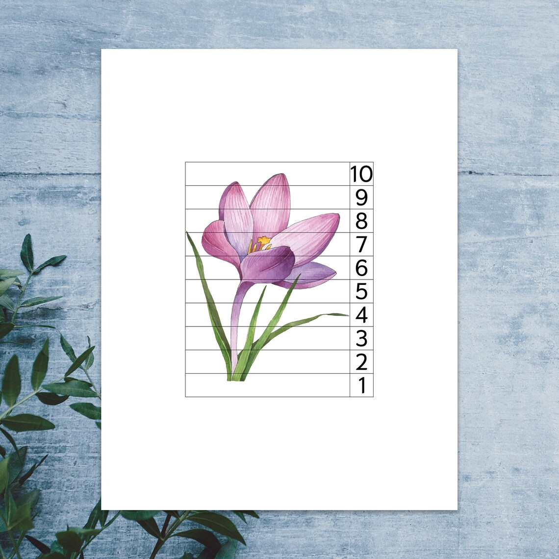 Flower Number Puzzles 1-10. Montessori Spring Printable. - Etsy