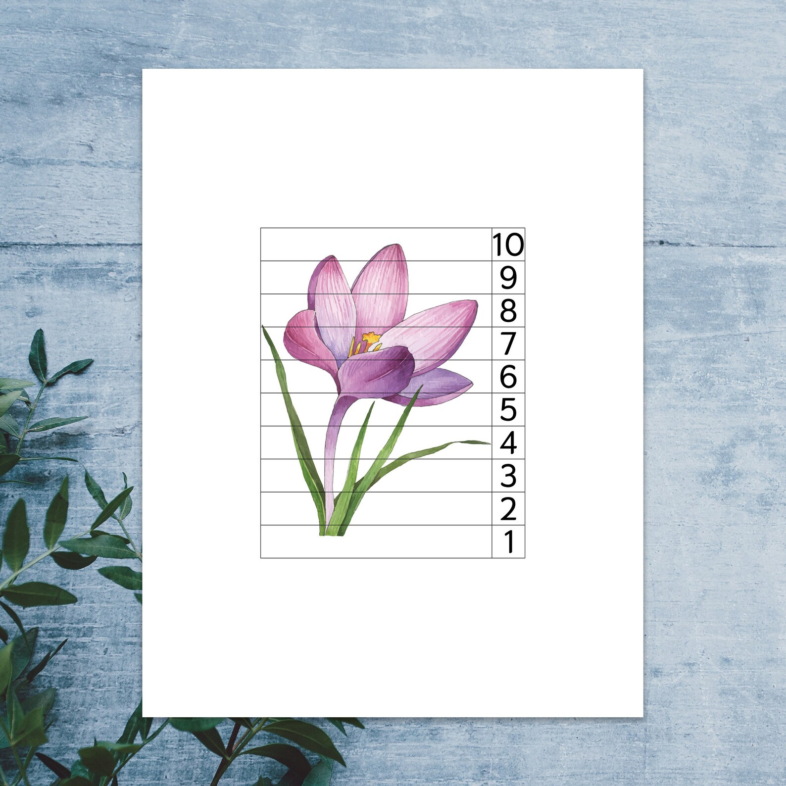 Flower Number Puzzles 1-10. Montessori Spring Printable. - Etsy