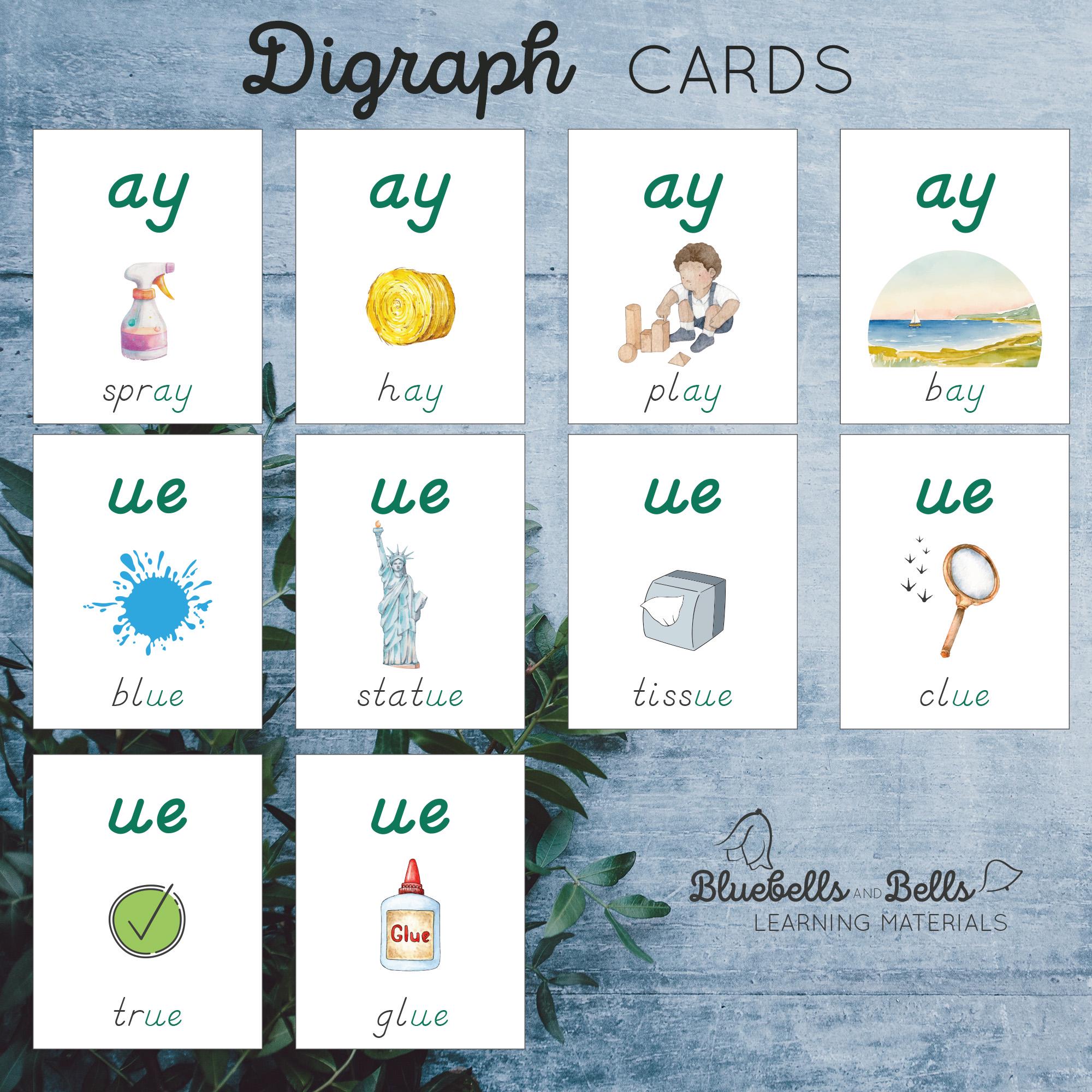 Digraph Cards Printable. - Etsy