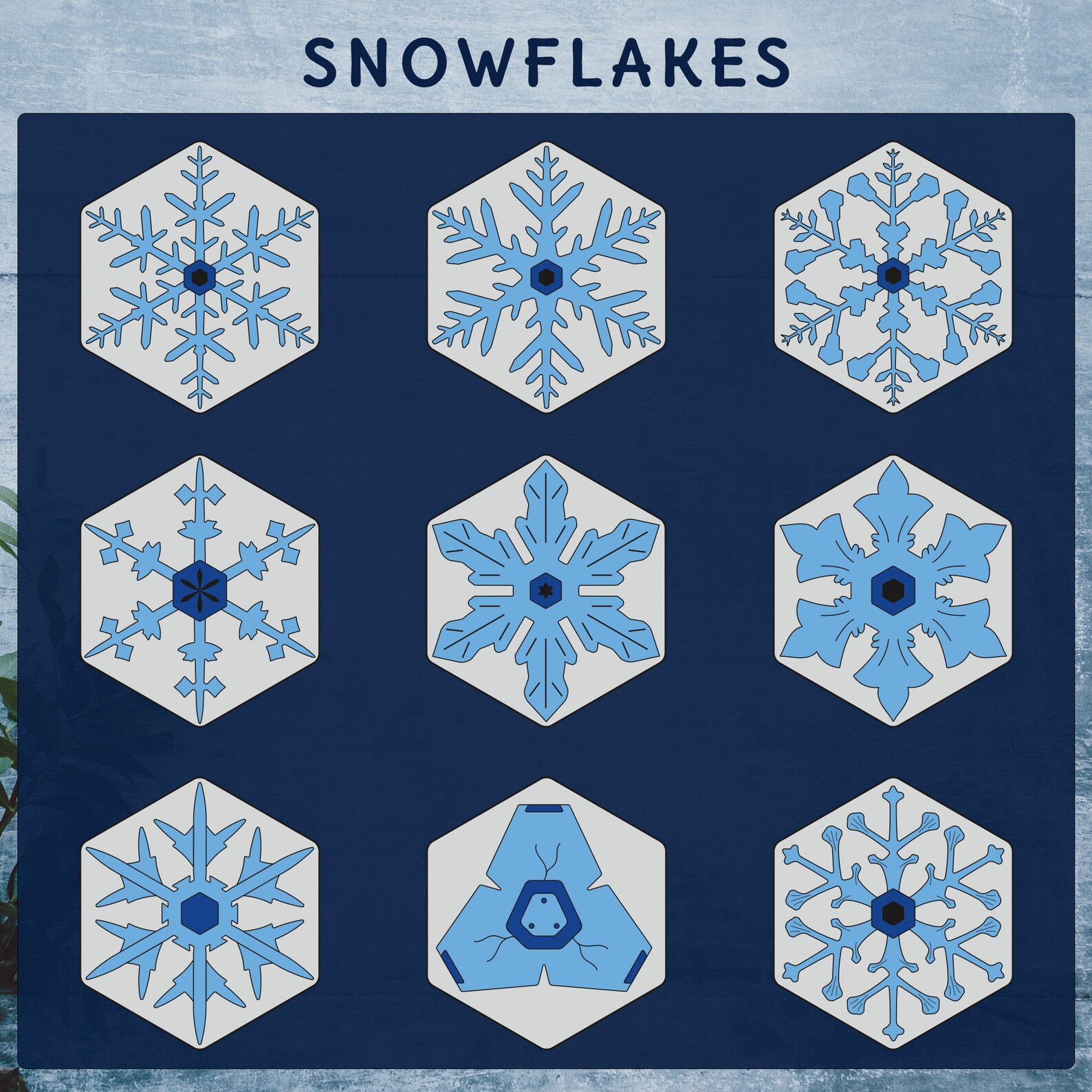 Montessori Preschool Winter Printable Snowflake Symmetry - Etsy