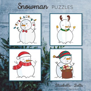 Snowman Printable Puzzles for Toddlers and Preschoolers. Winter ...