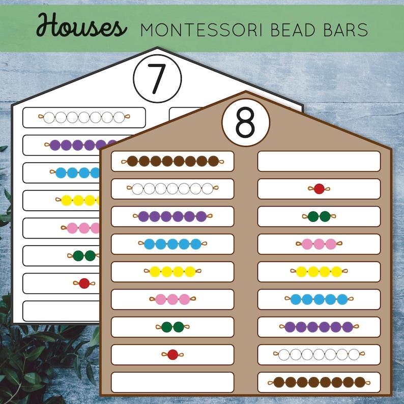 Montessori Bead Addition Activity. Montessori Printable Math Bead ...