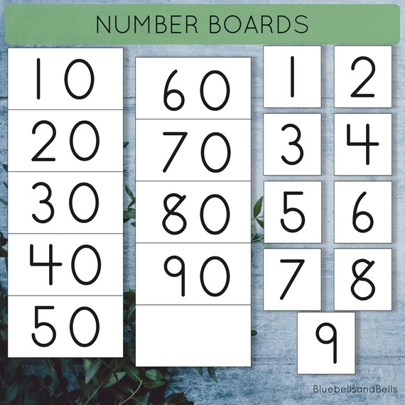 Montessori Hundred Board Blank Template