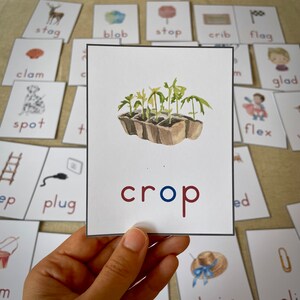 Blends Flashcards. Beginning Blend Printable. CCVC Words Preschool and ...