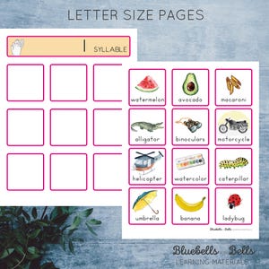 Syllable Sorting Printable Activity. Montessori Preschool and ...