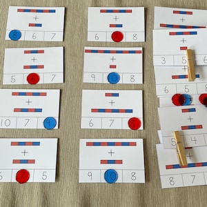 Montessori Addition Worksheets Number Rods. Kindergarten and 1st Grade ...