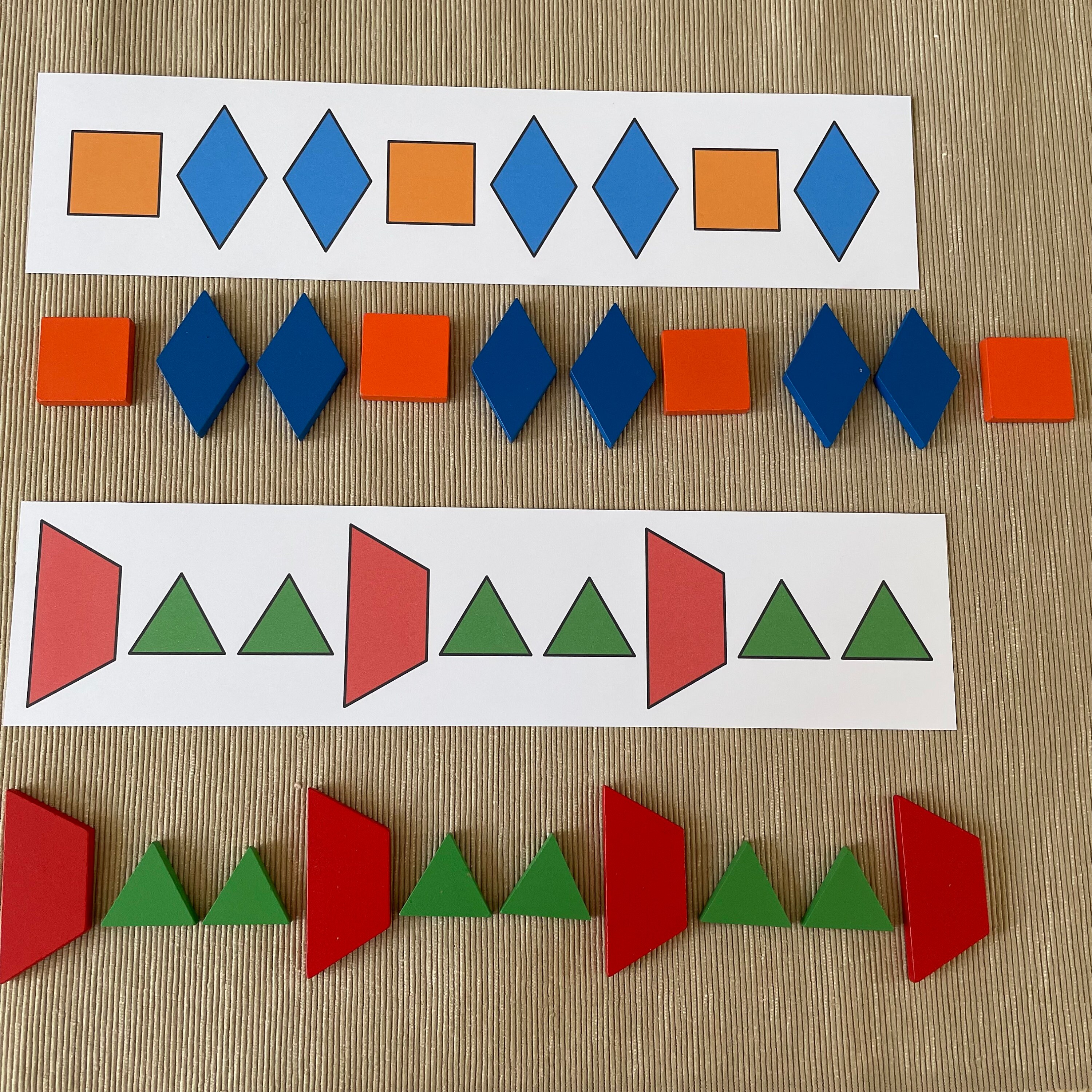 Math Patterns With Pattern Blocks for Preschool and Kindergarten. - Etsy
