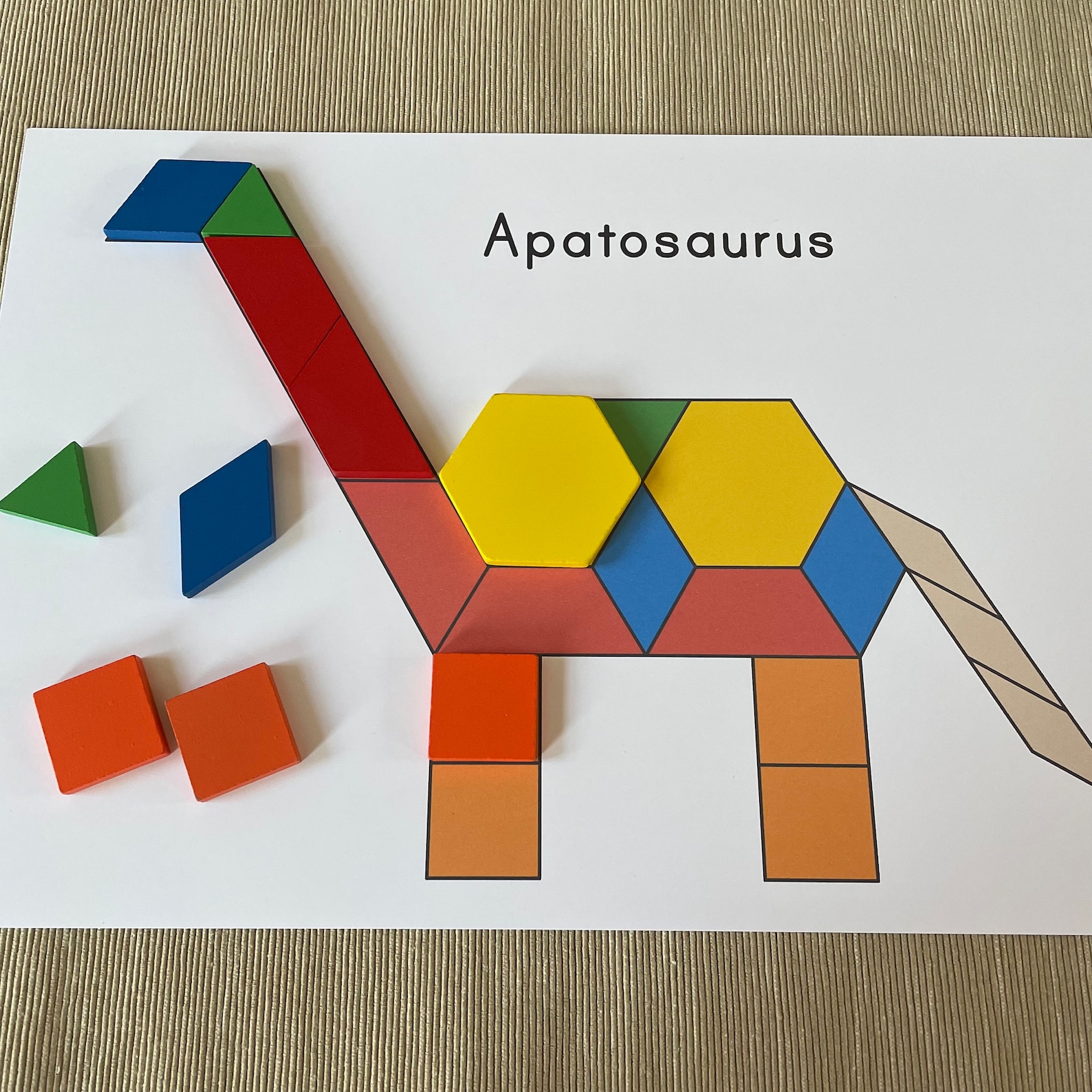 Dinosaur Pattern Blocks Printable Templates. Preschool and Kindergarten ...