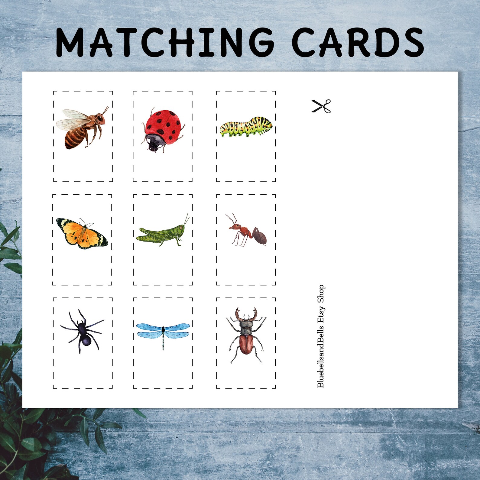 Phonics Printable INSECTS. Spring Preschool and Kindergarten - Etsy