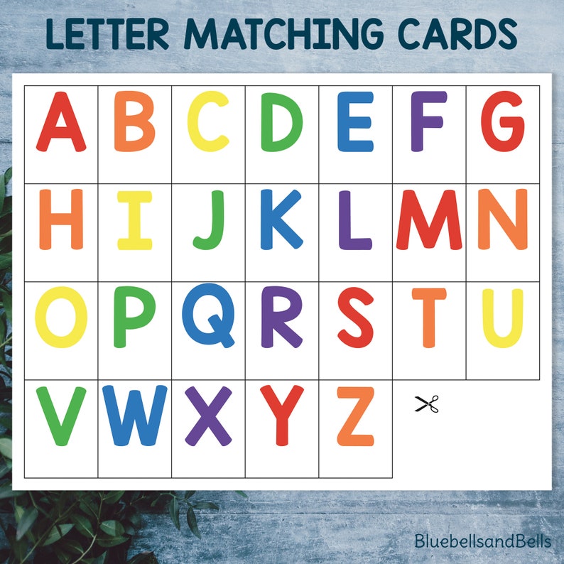 Letter Matching Printable. Alphabet Recognition Activity for | Etsy