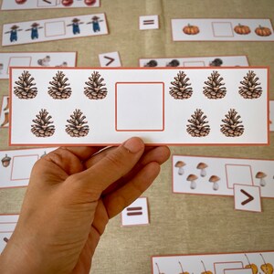 Preschool Fall Printable Comparing Numbers. More Than, Less Than, Equal ...