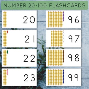 Montessori Printable Ten Boards Cards and Worksheets. Montessori Beads ...