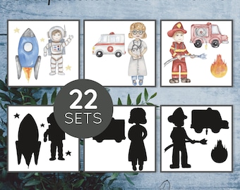 Occupations Cards Matching Activity. Community Helpers Printable ...