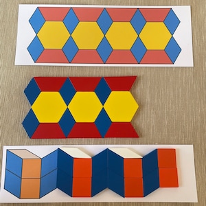 Pattern Blocks Templates Repeating Pattern. Shape Matching Activity for ...
