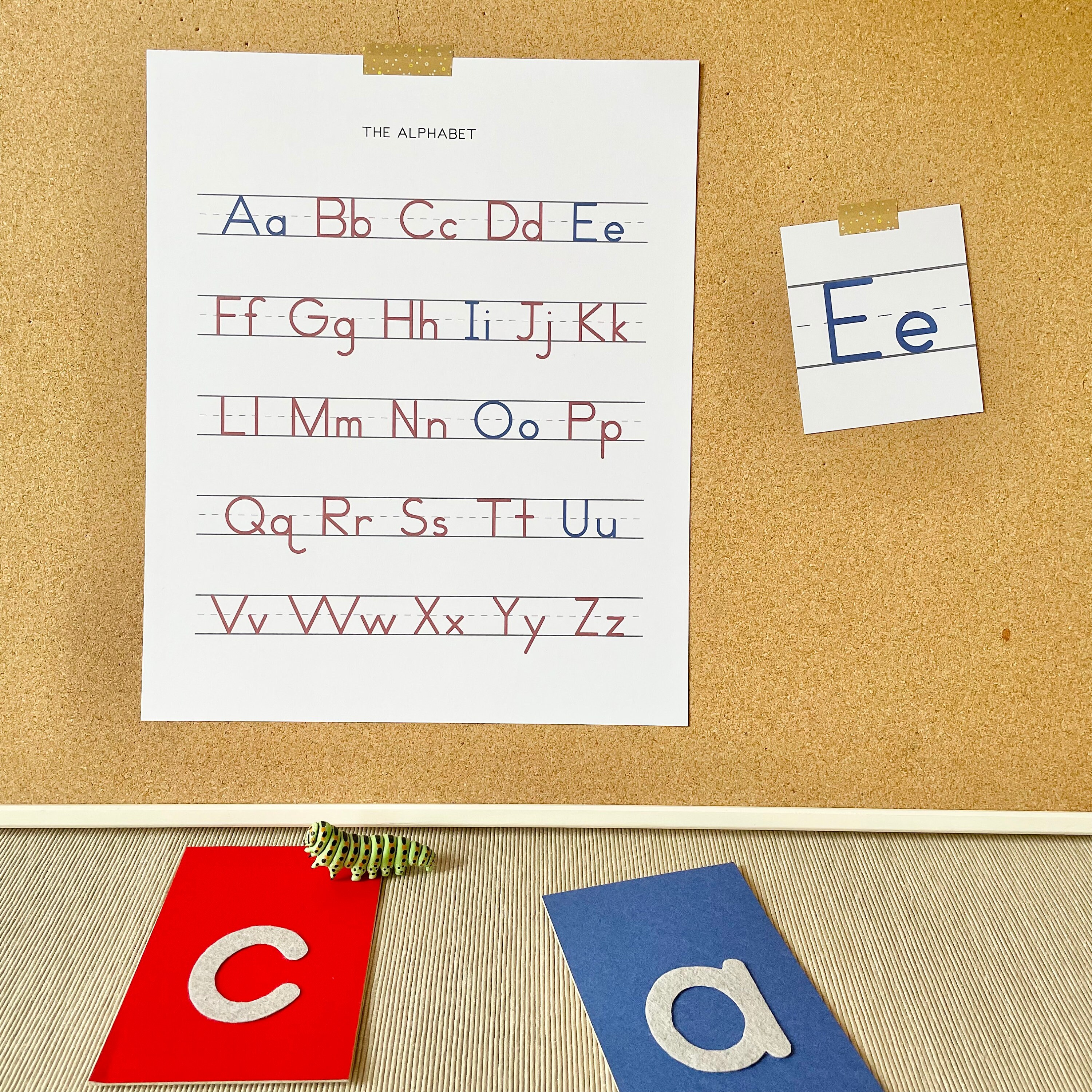 Montessori Alphabet Poster Lined. - Etsy