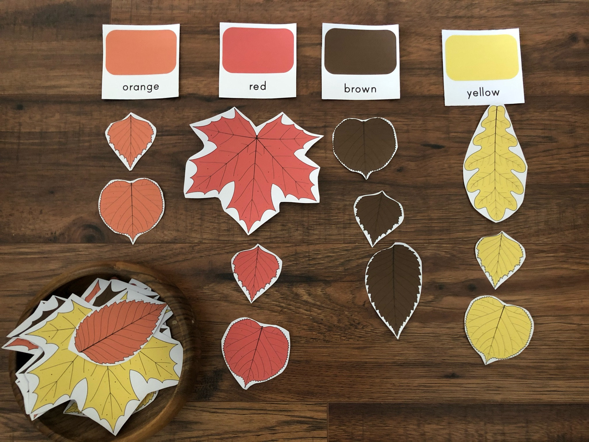 Preschool Fall Printable Leaf Color Matching Activity. - Etsy UK
