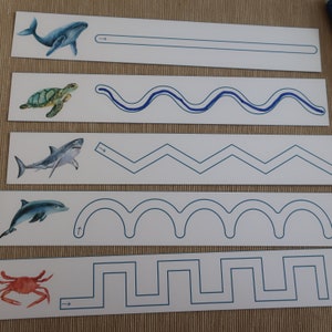 Ocean Preschool Tracing Strips. Pre-writing Practice Printable ...