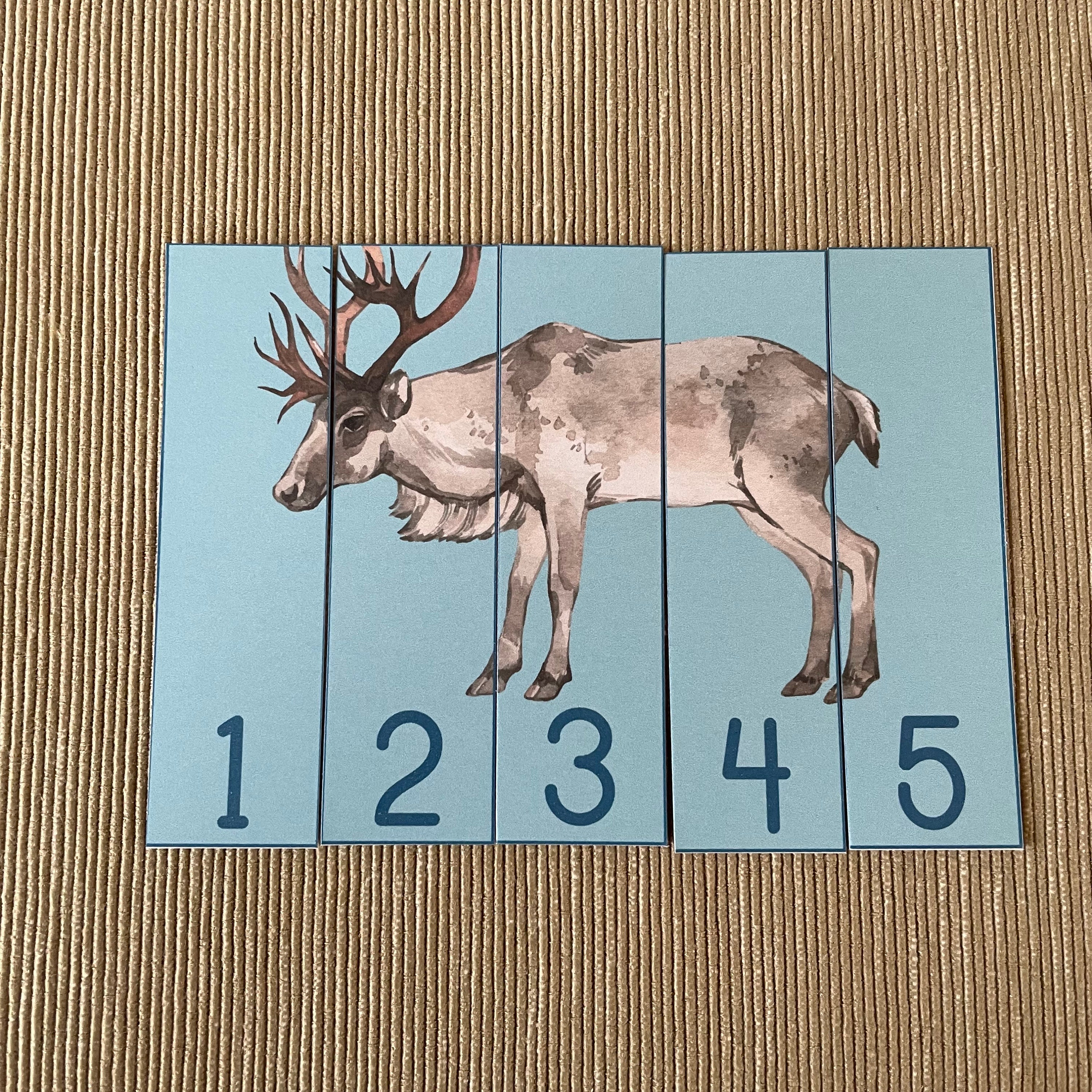 Toddler Arctic Animals Puzzle 1-5 Number. Penguin Printable Math ...