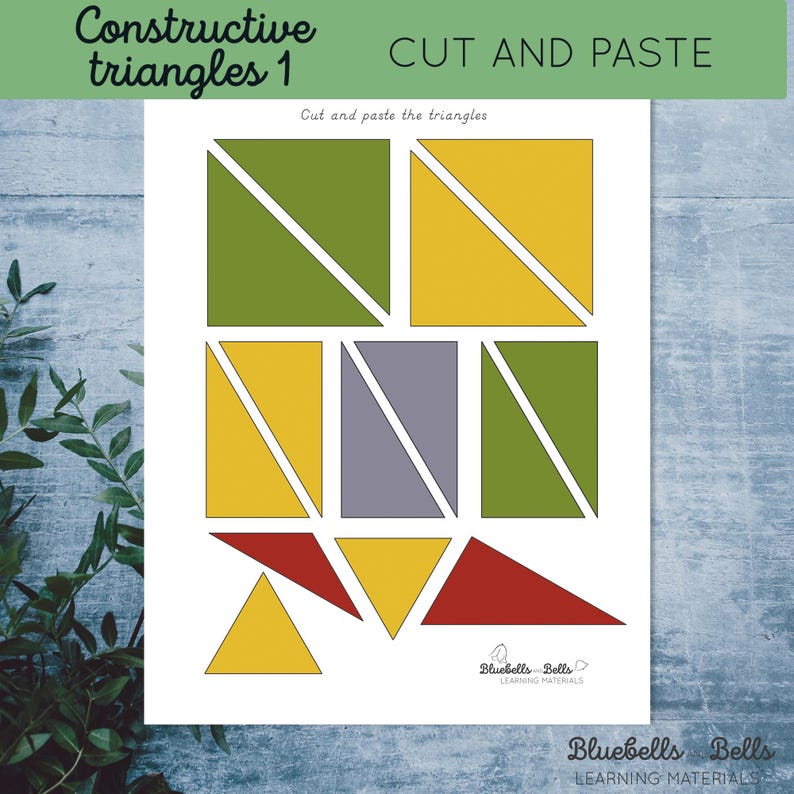 Montessori Constructive Triangles Set 1 Extension Printable Cut and ...