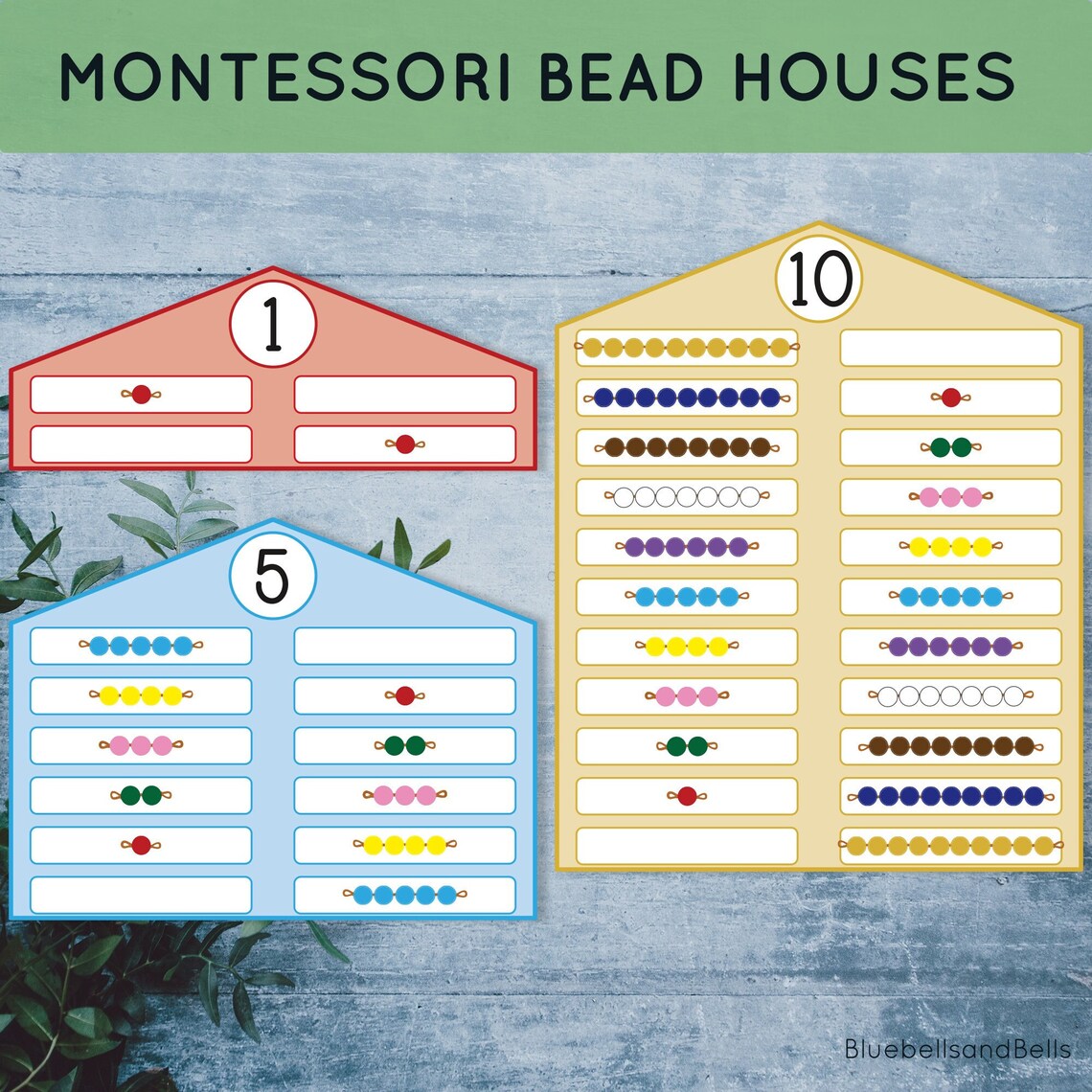 Montessori Bead Addition Activity. Montessori Printable Math - Etsy