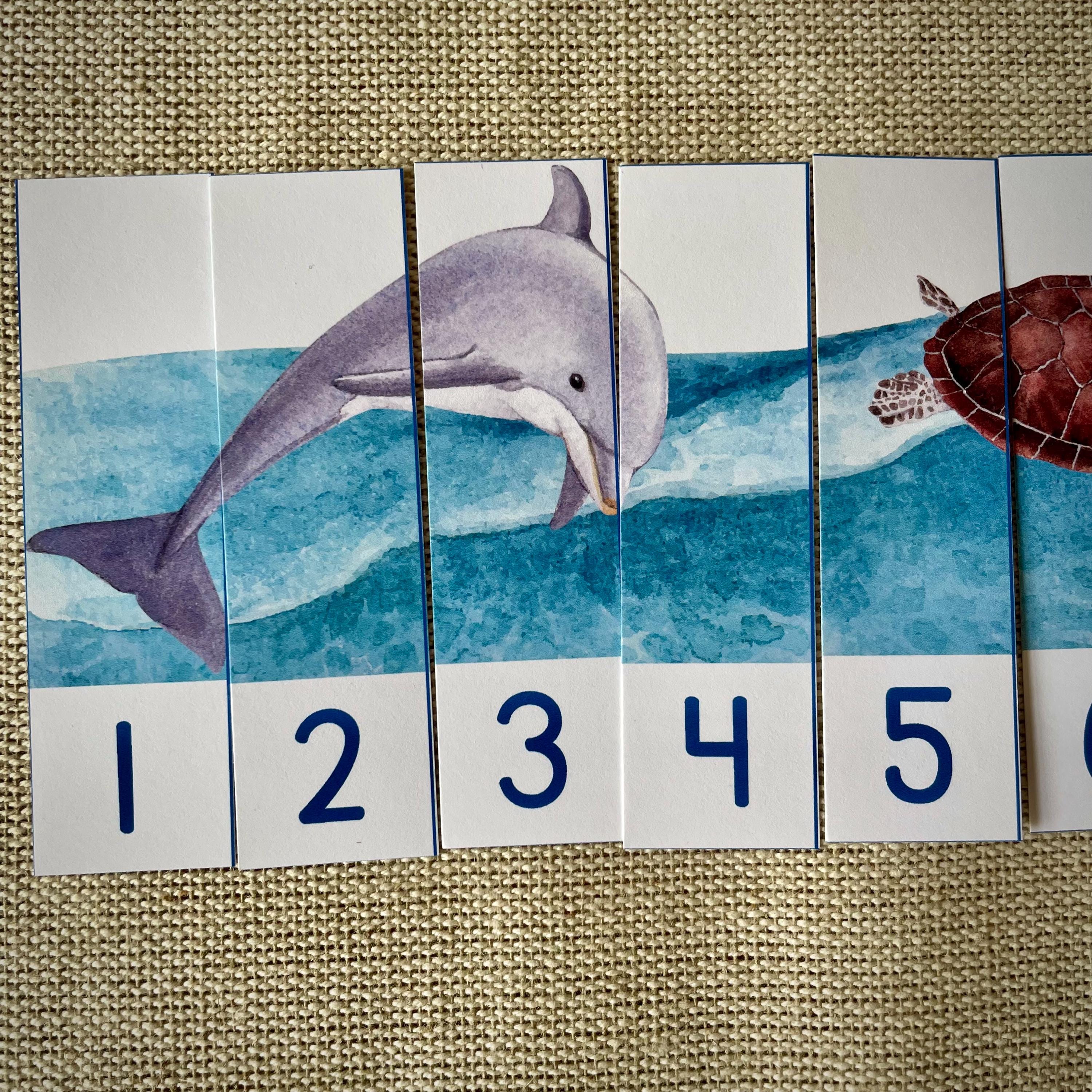 Ocean Printable Puzzle Number 1-10. Preschool Number Sequence Activity ...